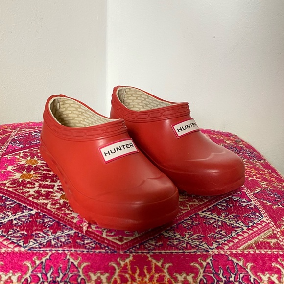 Hunter | Shoes | Hunter Red Rain Clogs Little Kid Size 9 | Poshmark